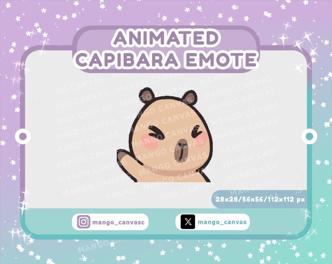Animated Capibara Emote-hi Emote - Etsy