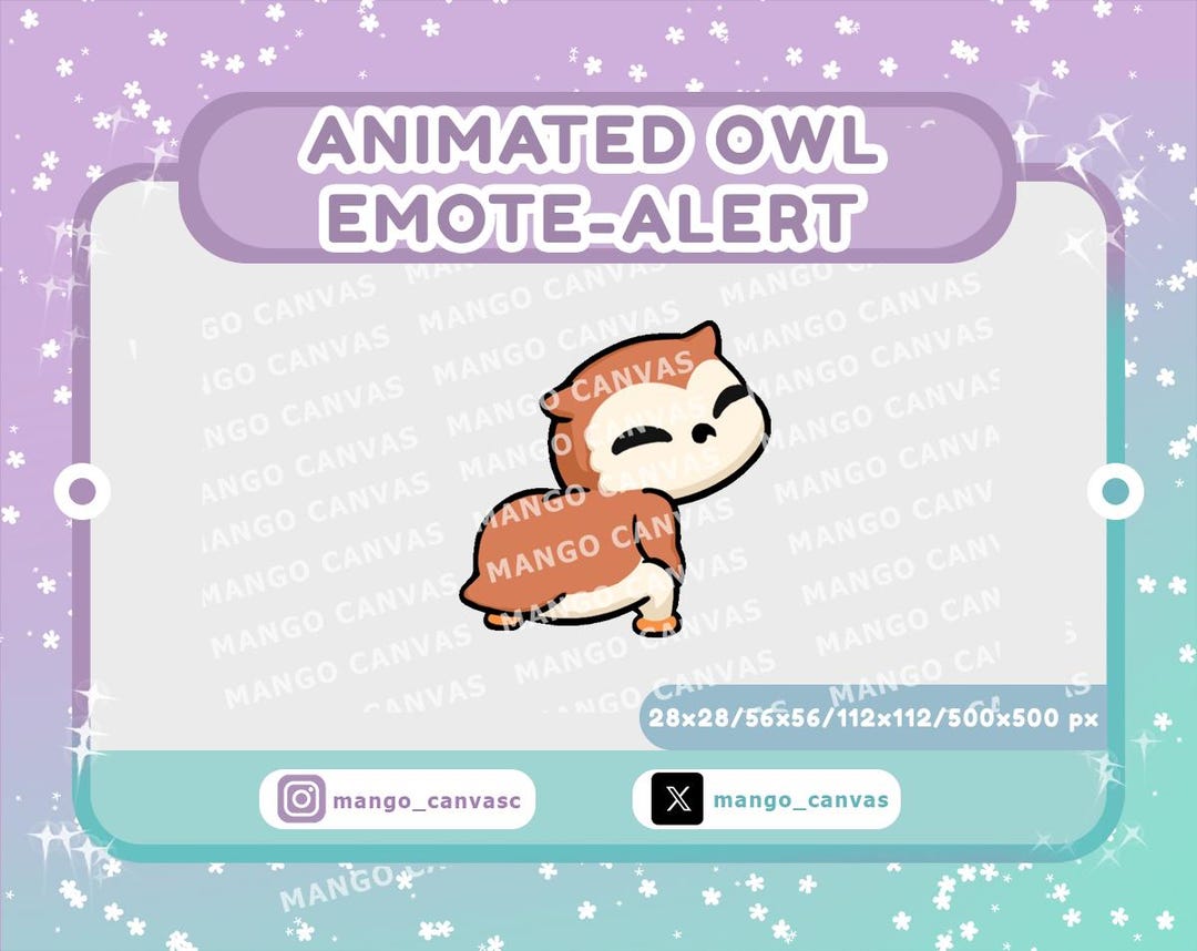 Animated Owl Emote-alert / Twerk Emote-alert - Etsy Canada