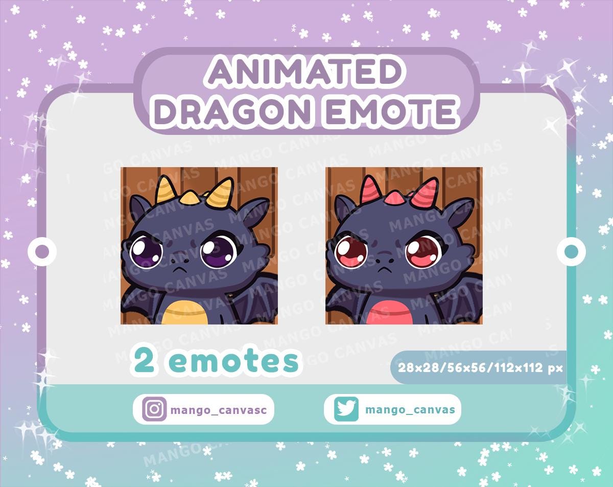 Animated Black Dragon Emote / Leave Emote - Etsy
