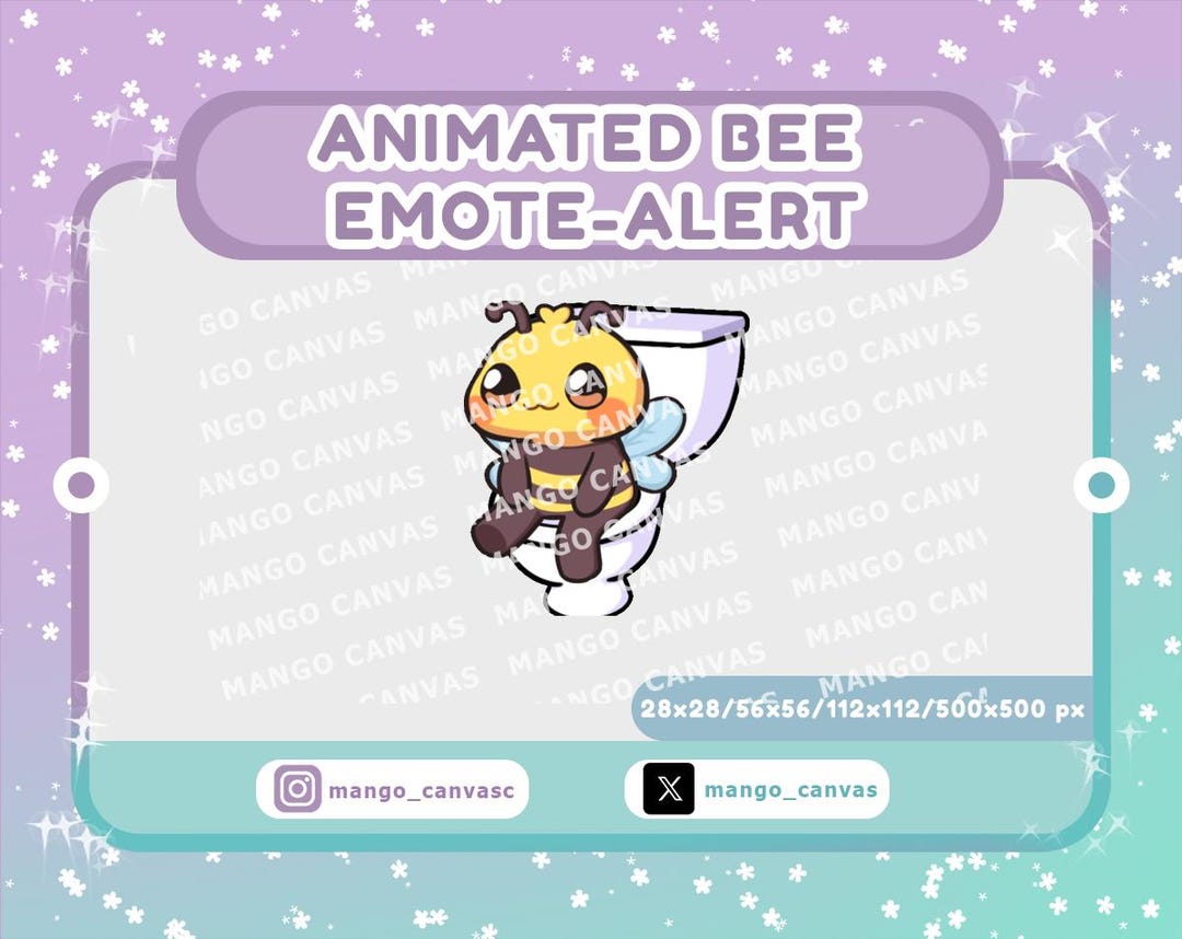 Animated Bee Emote-alert / Toilet Emote-alert - Etsy