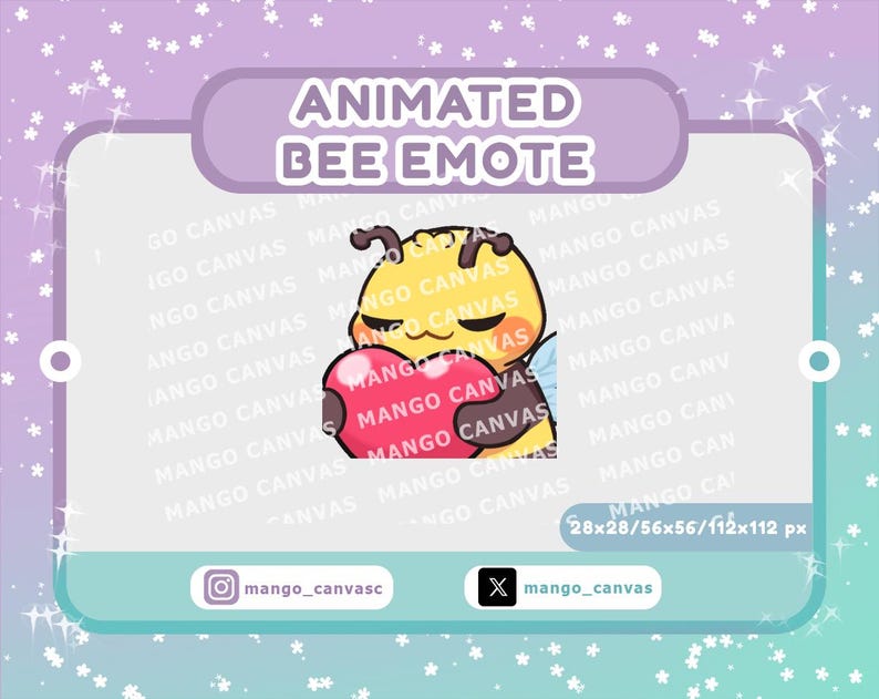 Animated Bee Emote / Heart Emote - Etsy