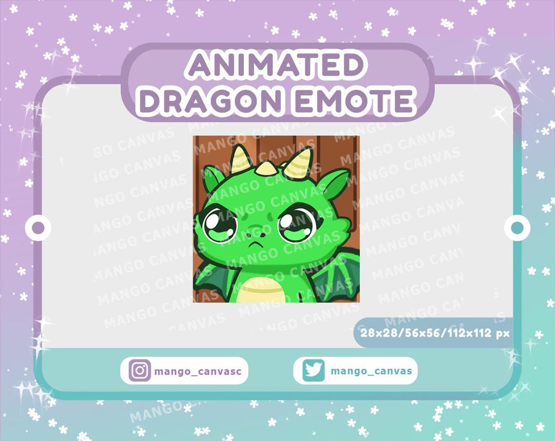 Animated Green Dragon Emote / Leave Emote - Etsy
