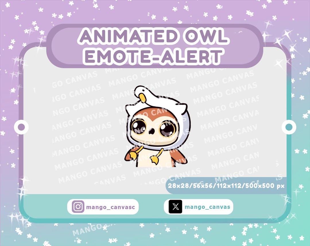 Animated Owl Emote-alert / Wiggle Emote-alert - Etsy