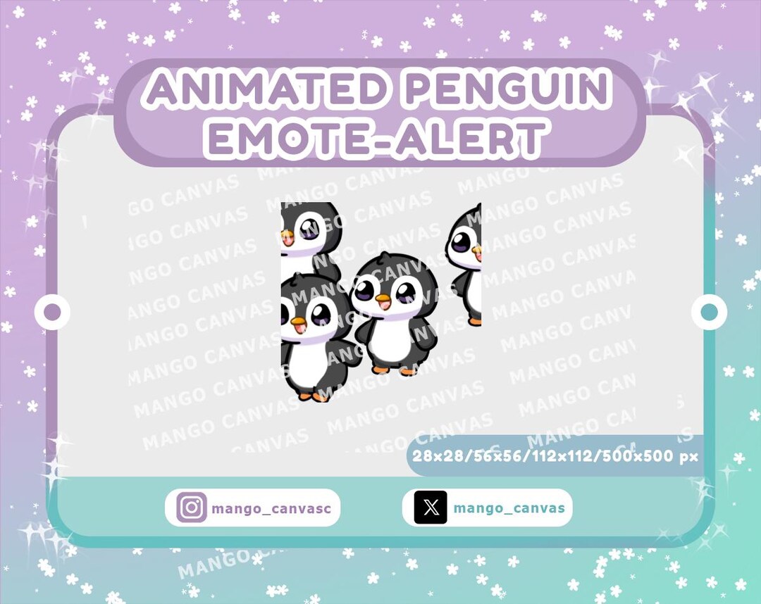 Animated Penguin Emote-alert / Raid Emote-alert - Etsy