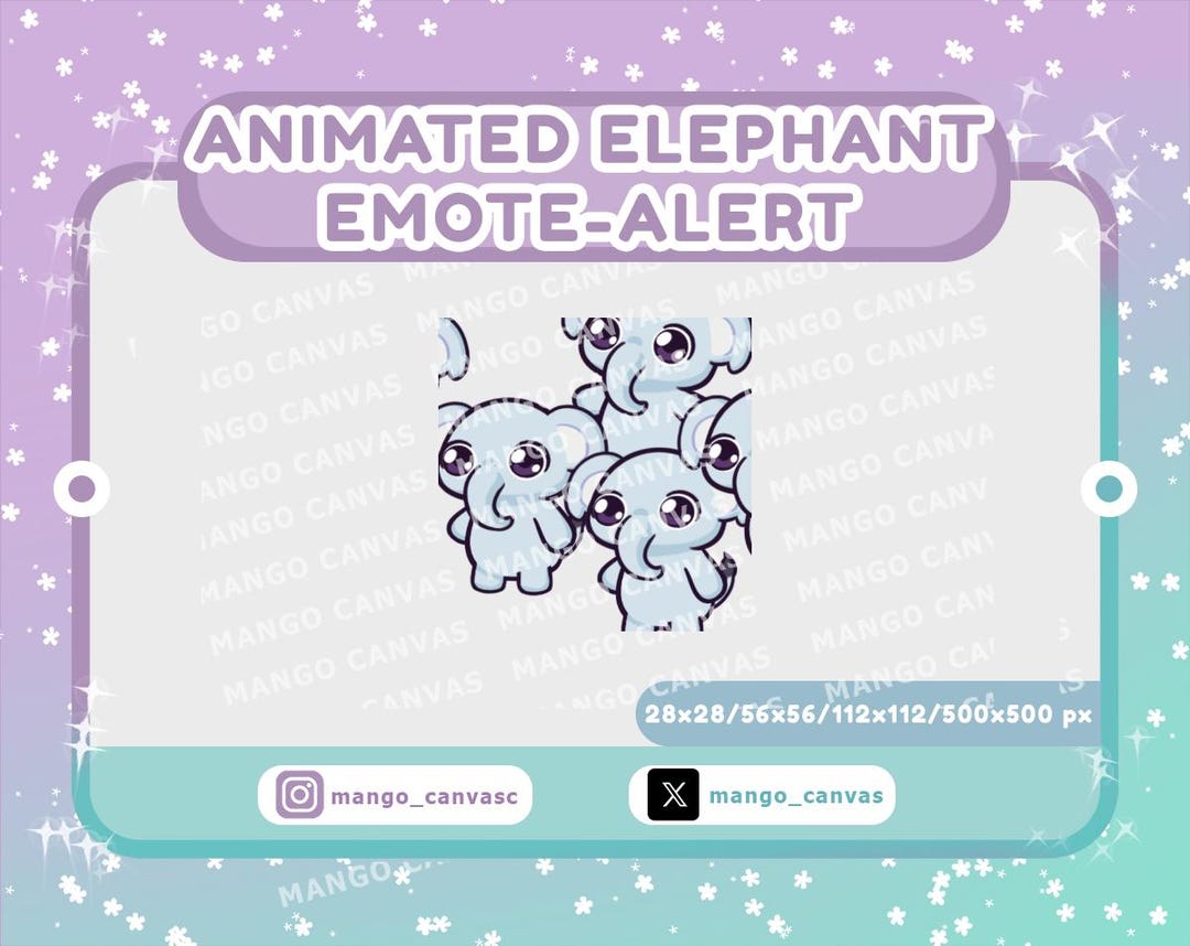 Animated Elephant Emote-alert / Raid Emote-alert - Etsy