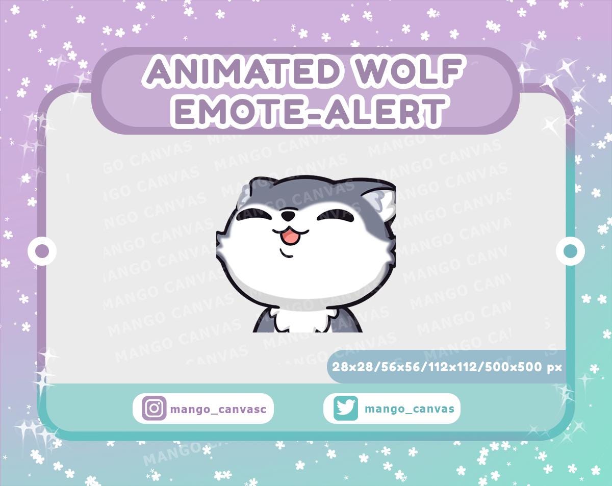 Animated Wolf Emote-howl Emote - Etsy