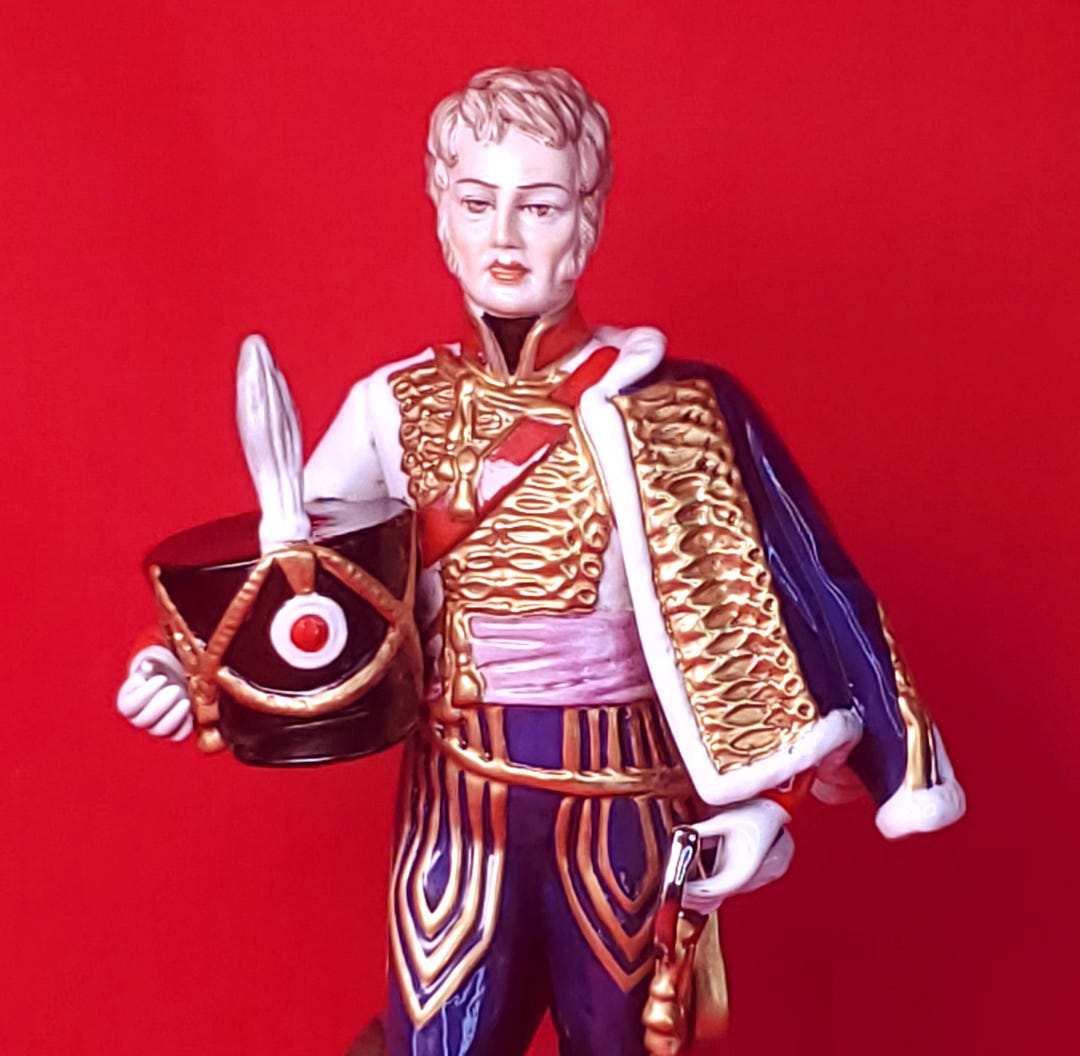 Vintage Capodimonte Marechal Mortier Figure-a Napoleonic Figure ...