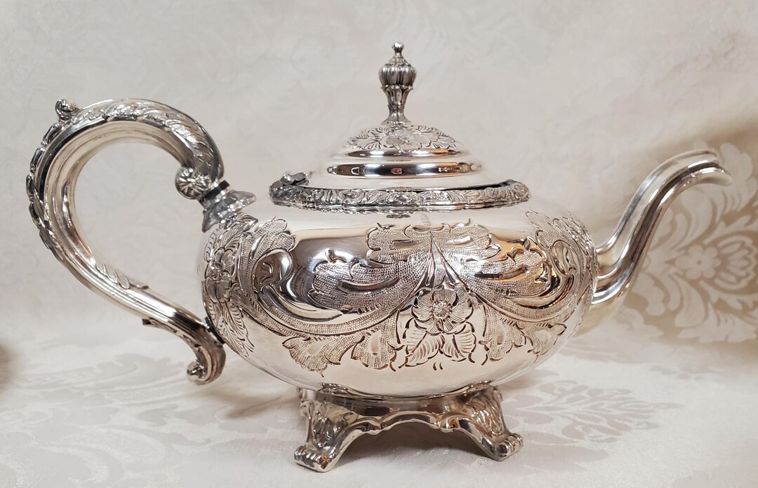 Vintage Primrose Silver Plated Tea Pot, Very Fancy and Decorative, Made ...