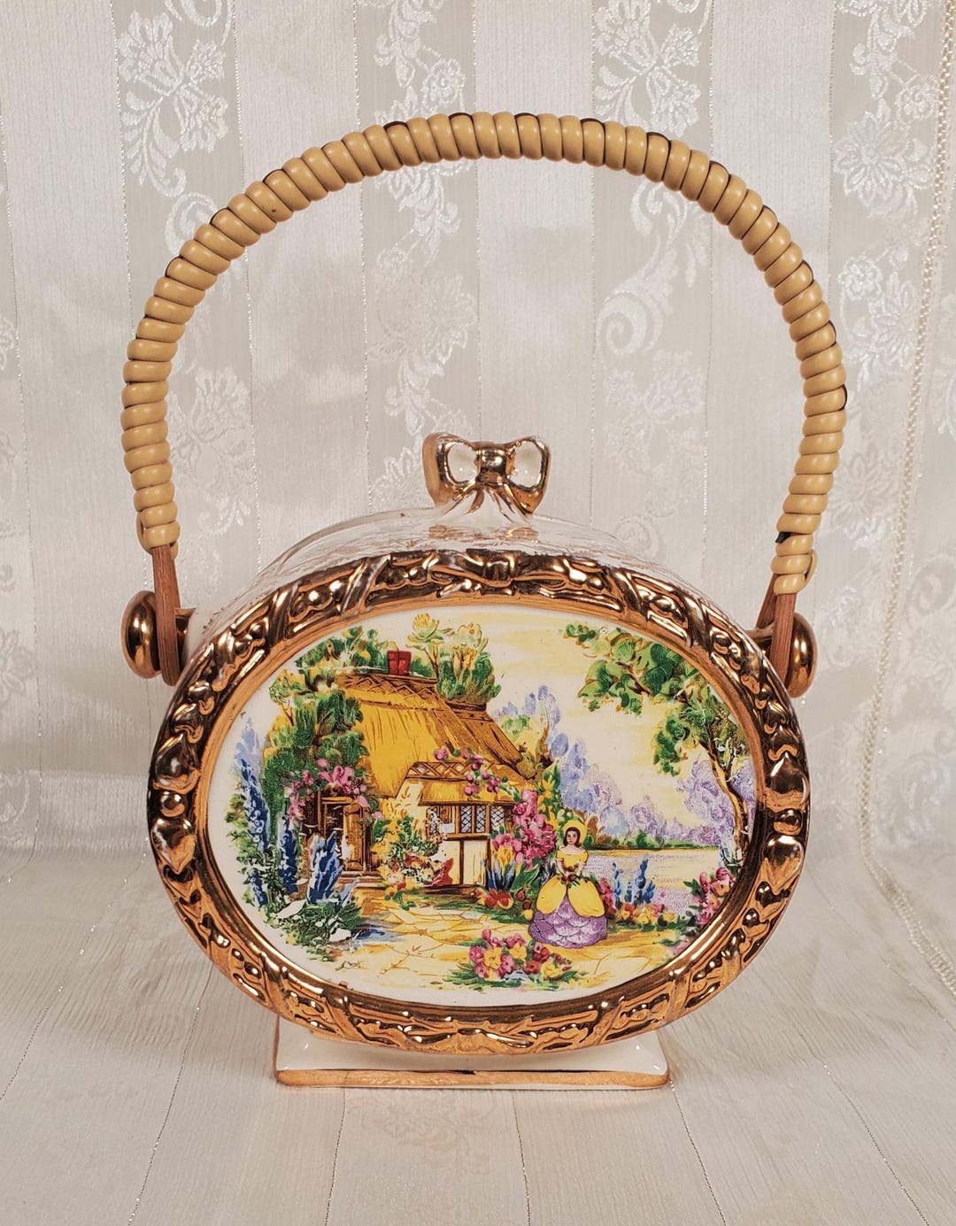 Sadler Ceramic Biscuit Barrel - Etsy