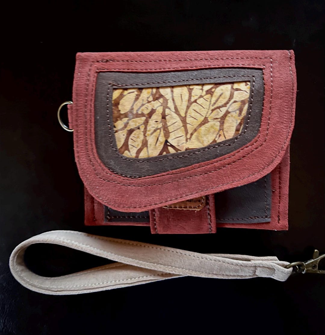 Minimalist Nature Wallet, Leaves Pattern Wallet, Nature Expandable ...