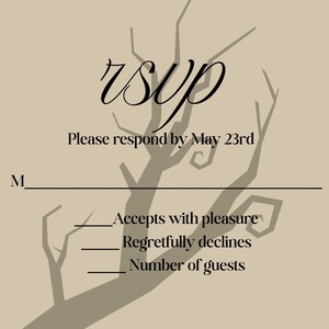 Corpse Bride Inspired Wedding Invitation & RSVP Set | Tim Burton ...