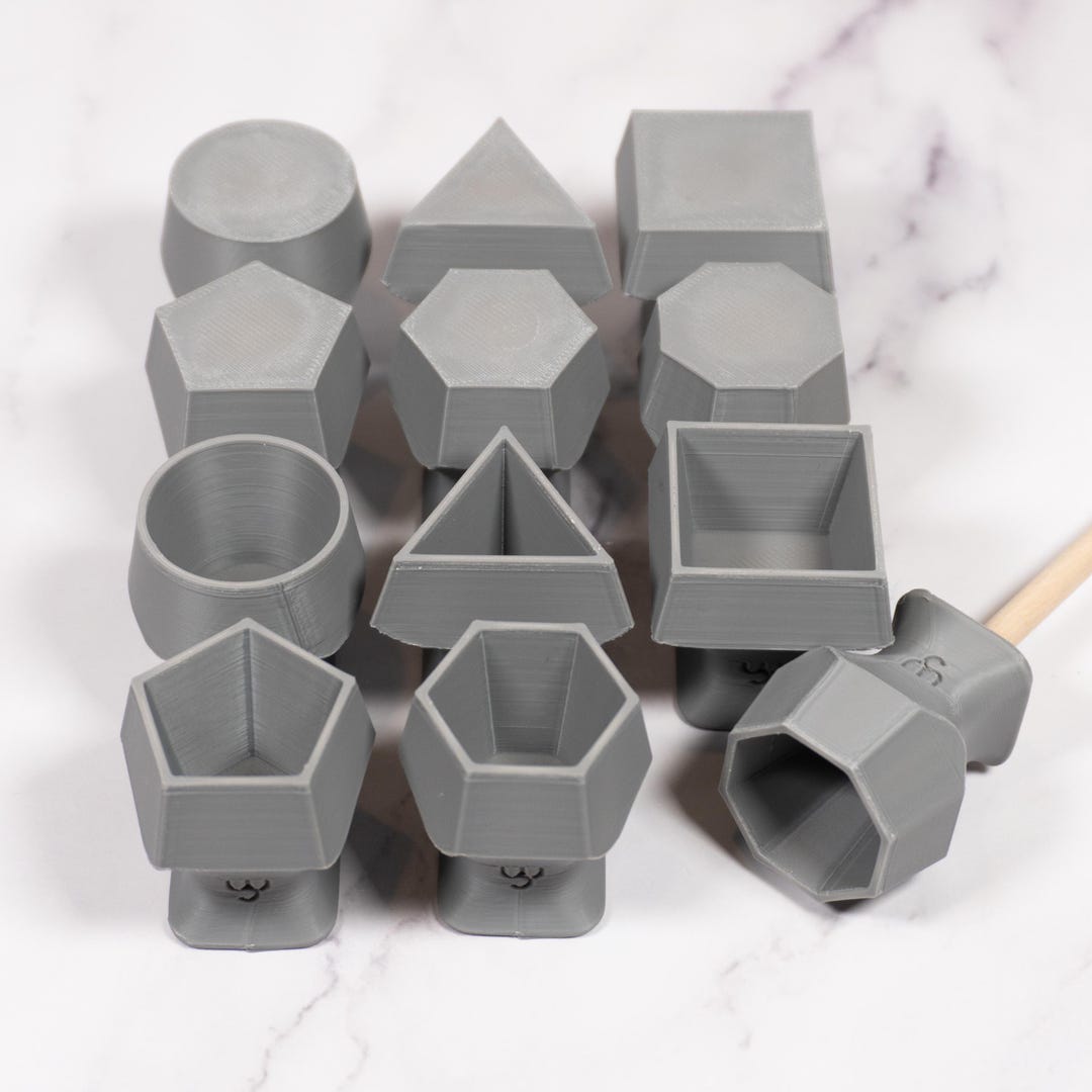 Geometric Shape Stamps - Various Styles | Stamps for Clay, Pottery ...