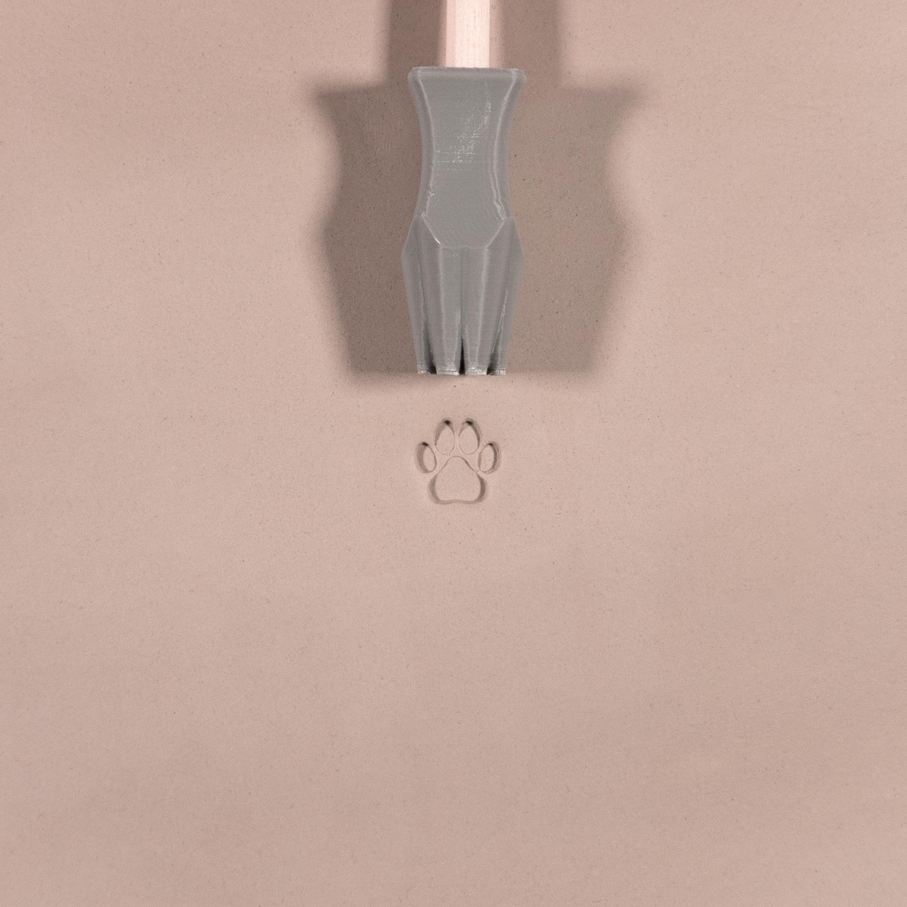 Dog Paw Stamp Variation 2 Paw Print Stamp for Clay, Pottery, Ceramics ...