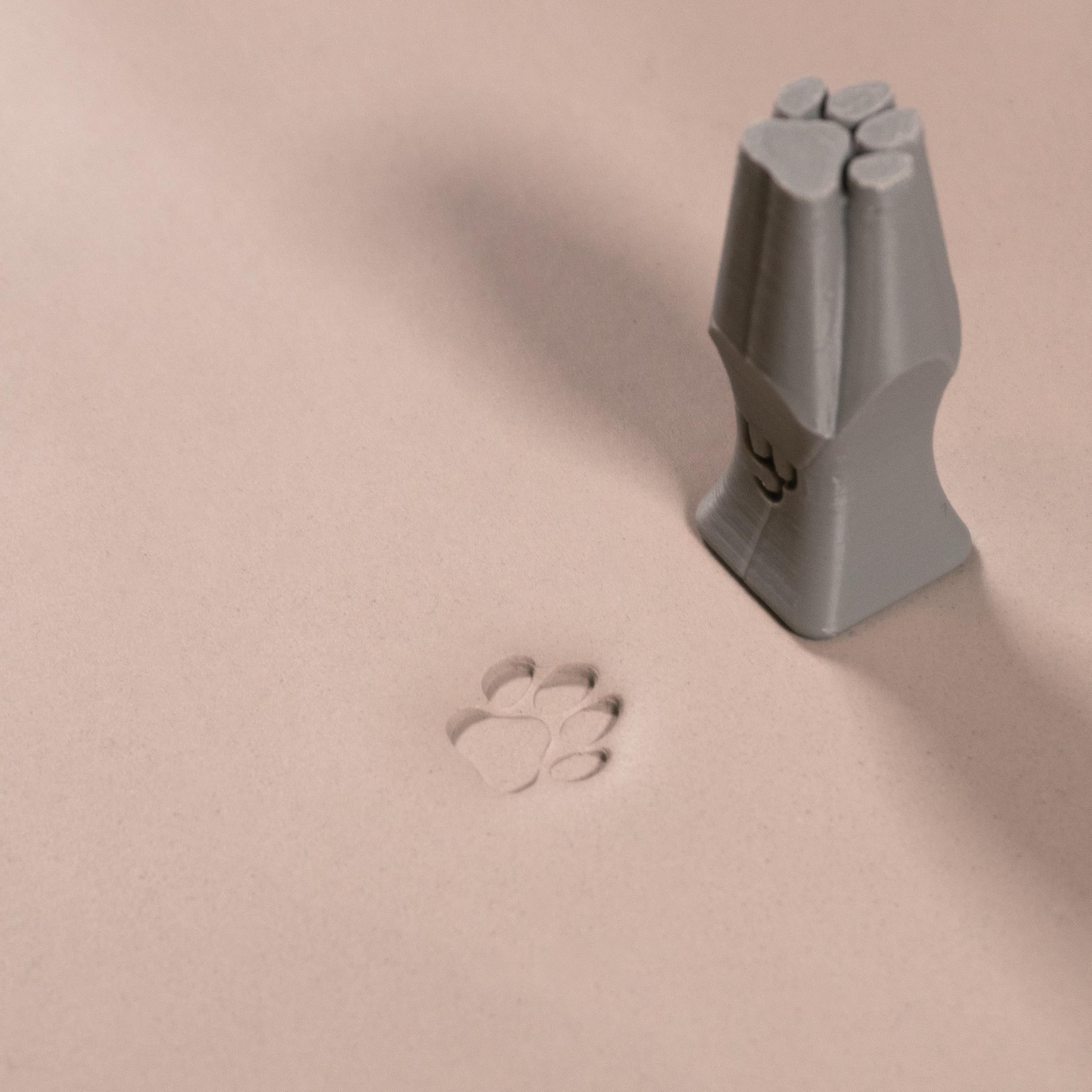 Dog Paw Stamp - Variation #2 | Paw Print Stamp for Clay, Pottery ...