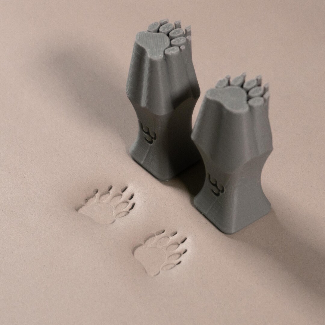 Bear Paw Stamps Small Animal Print Stamp for Clay, Pottery, Ceramics - Etsy