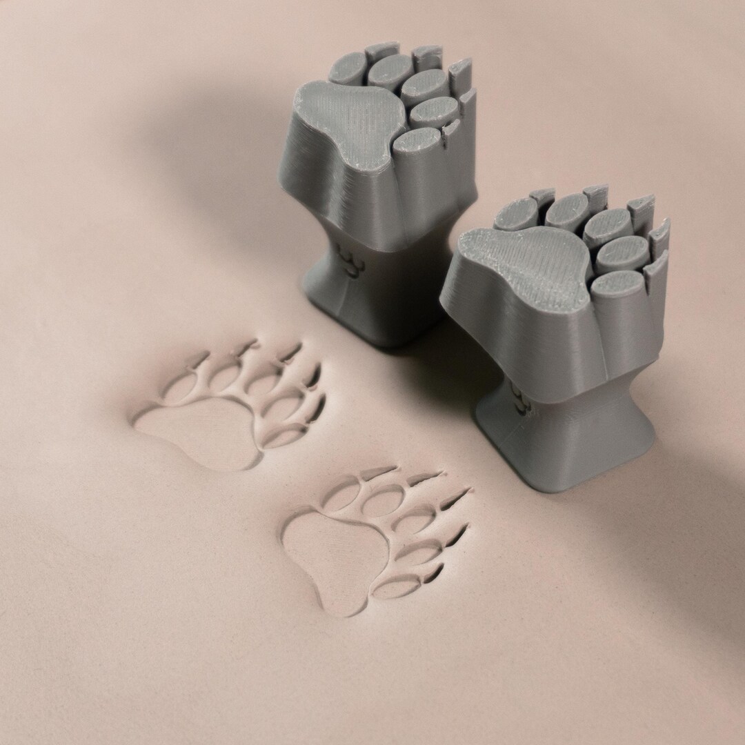 Bear Paw Stamps Large Animal Print Stamp for Clay, Pottery, Ceramics - Etsy