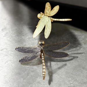 Retro Pure Copper Dragonfly Wings Ornament - Detachable Tea Ceremony ...