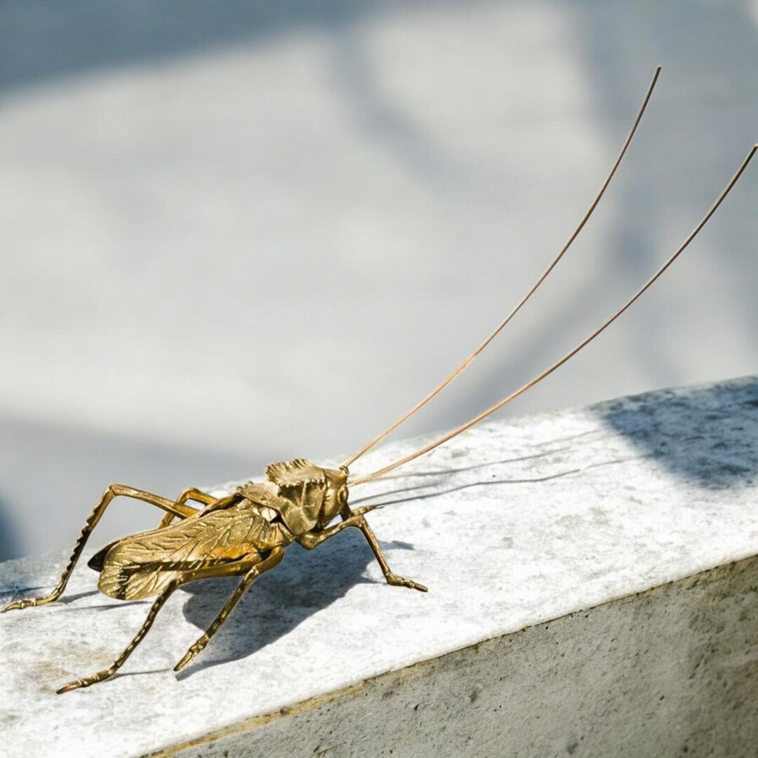 Vintage Grasshopper Ornament - Copper Locust Trinket, Creative Brass ...