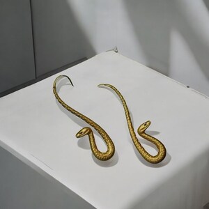 Ancient Egyptian Snake Earrings | Gold Dangling Jewelry | Mysterious ...