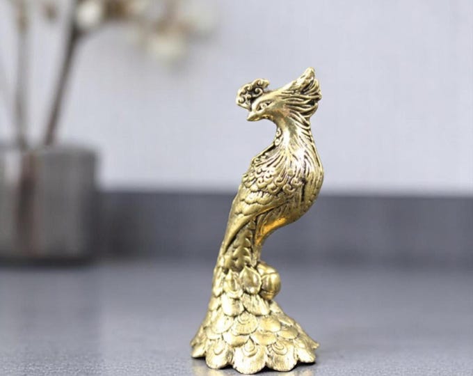Antique Brass Dragon Candle Holders, Pair of Phoenix Candle Holders ...