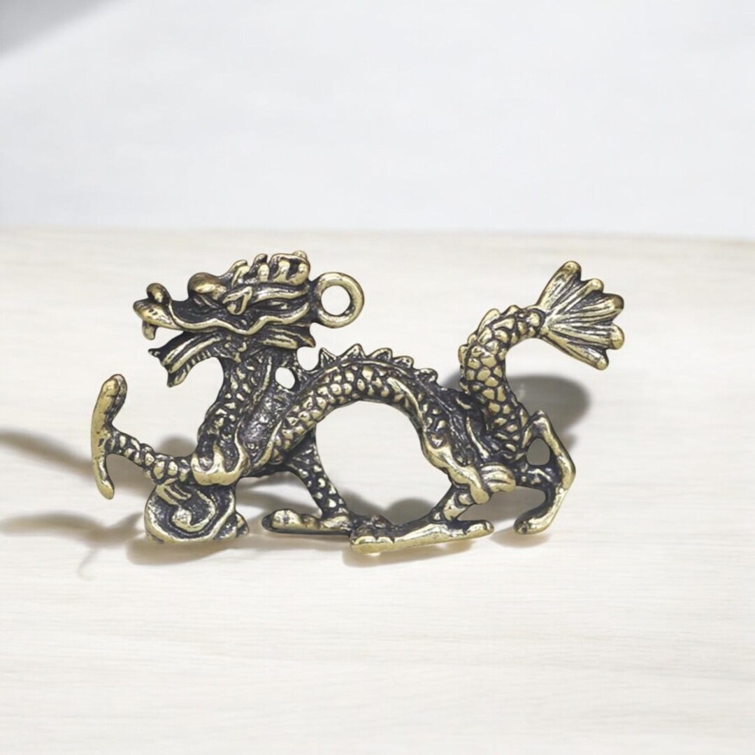 Brass Dragon Tea Pet Sculpture, Unique Handcrafted Dragon Figurine for ...