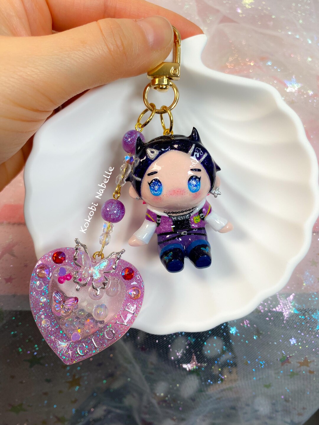 Keychain of Valorant Clove Valorant Figure Cute Keychain Clay Keychain ...