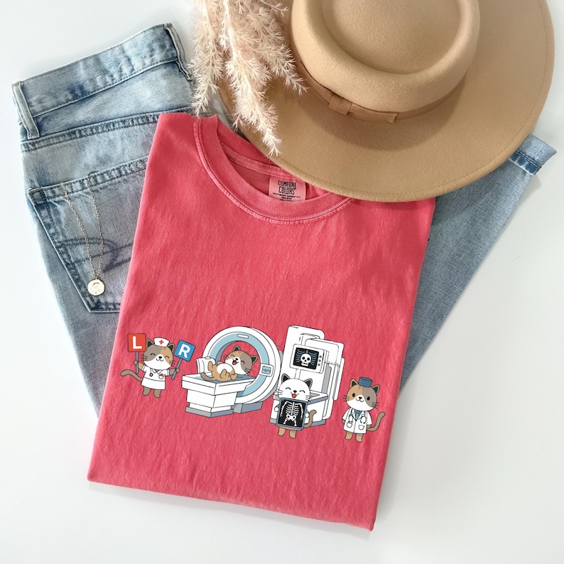 Camiseta de gato para técnico radiológico Comfort Colors®, camiseta ...