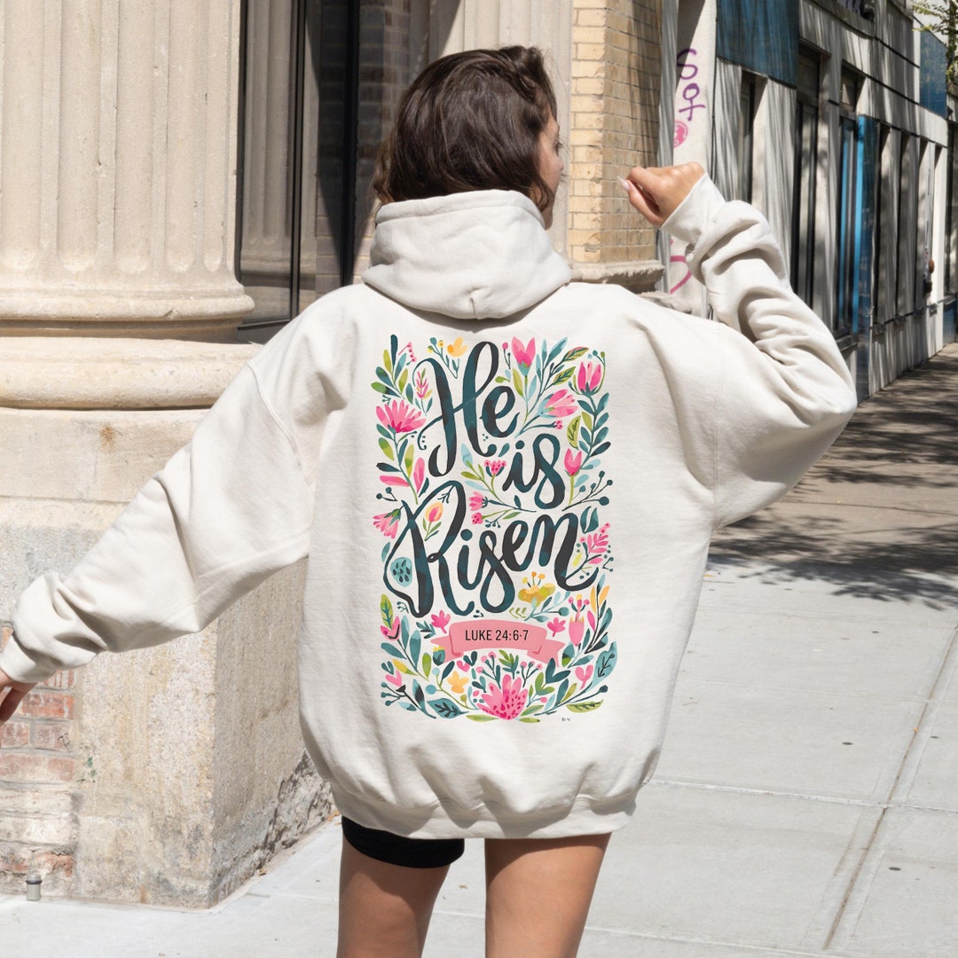 He is Risen Sweatshirt, Easter Hoodie, Easter Sweatshirt, Jesus Easter ...