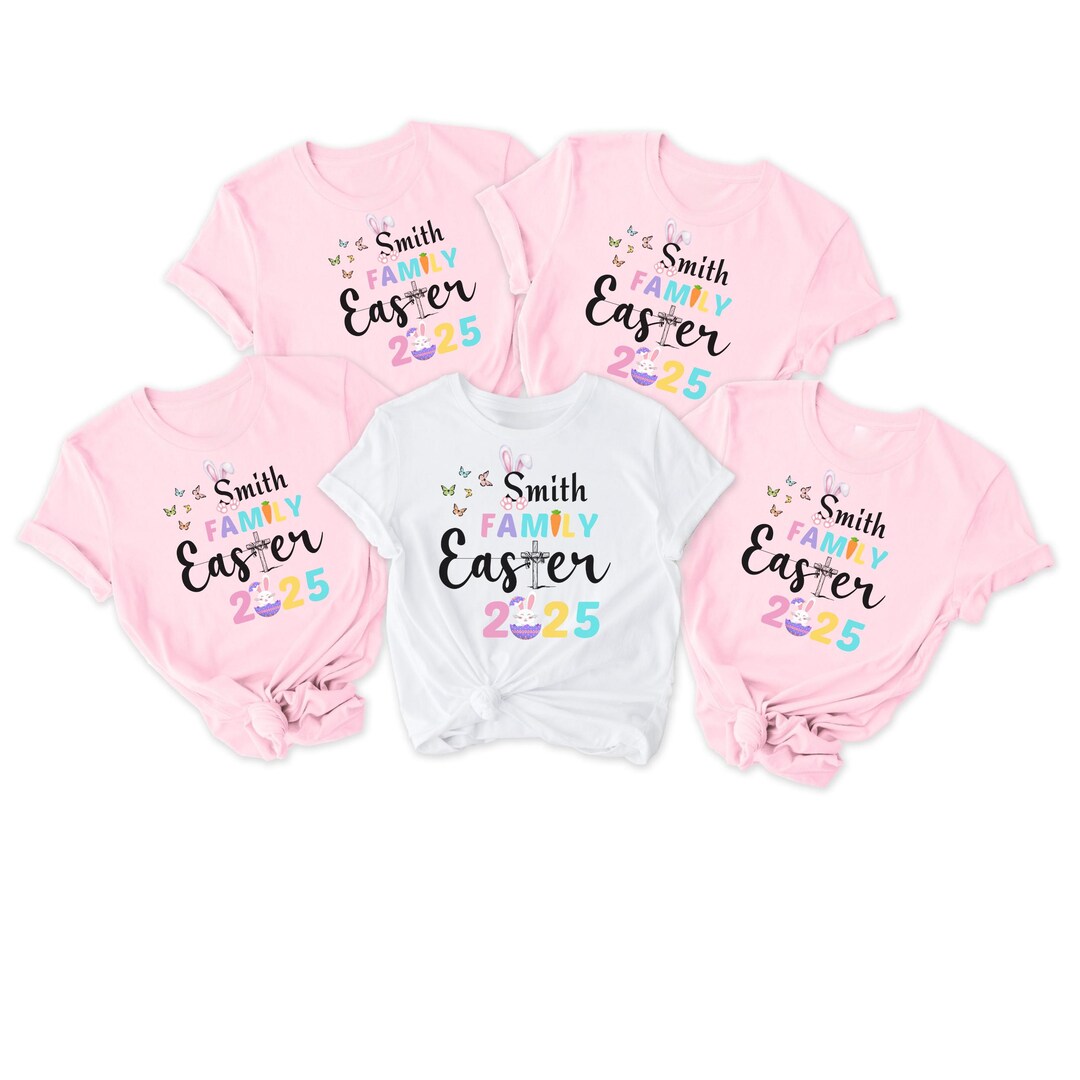 Custom Family Easter 2025 Shirt, Custom Easter Shirt, Easter Family ...