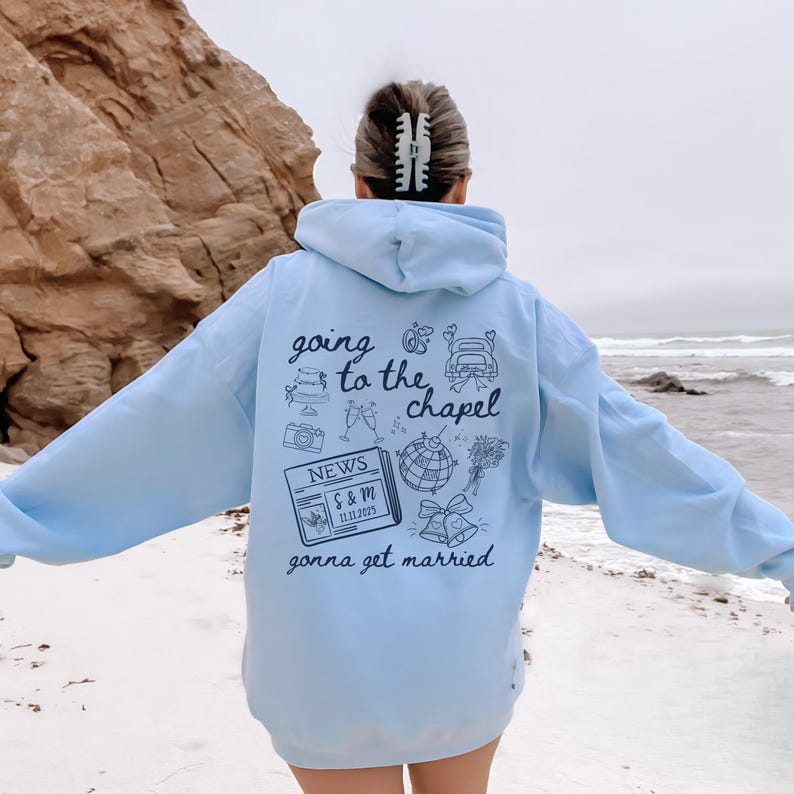 Going to the Chapel Personalized Bridal Sweatshirt,wedding Day of Bride ...