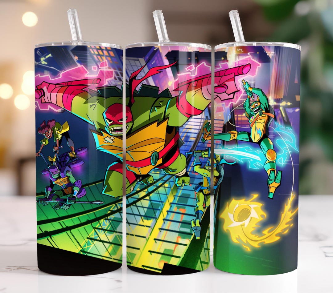 Ninja Turtles Tumbler Wrap, 20oz Skinny Tumbler Wrap, 20oz Ninja ...