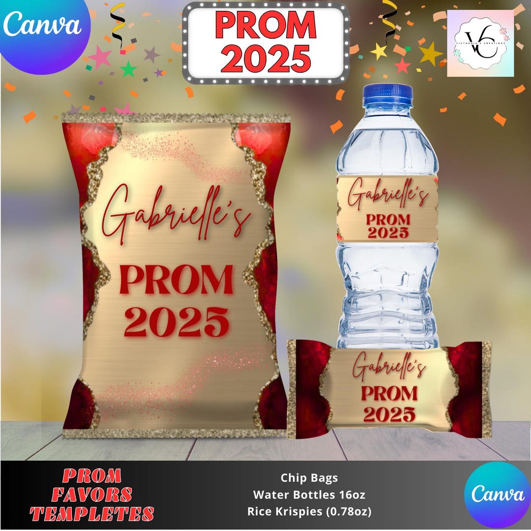 Bundle Prom 2025 - 3 Party Favor Labels - Digital Download- PDF Files ...