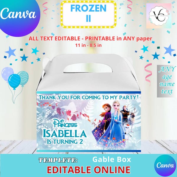 Frozen Favor Boxes - Etsy
