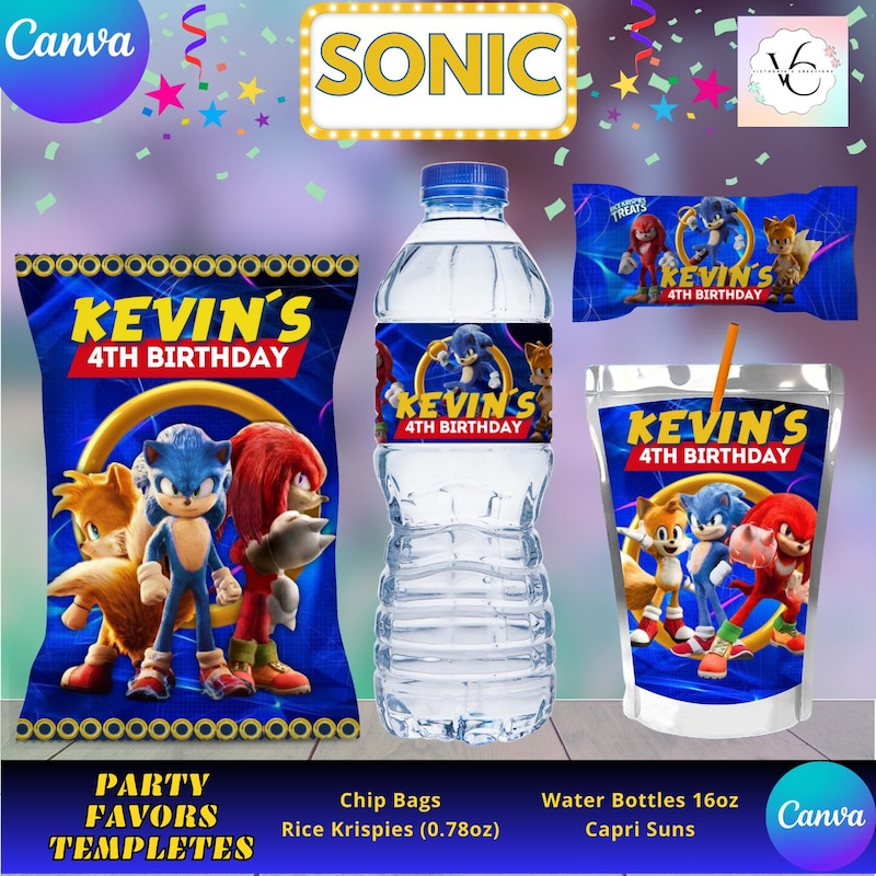 Sonic Goodie Bag Favors - Etsy