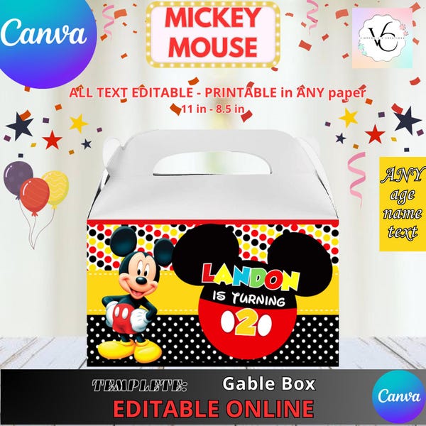 Mickey Mouse Boxes - Etsy UK