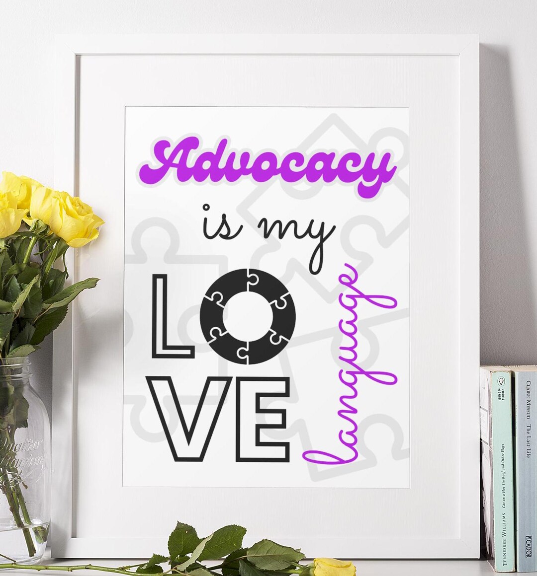 Advocacy Love Language Poster, Motivational Wall Art, Therapy Decor ...