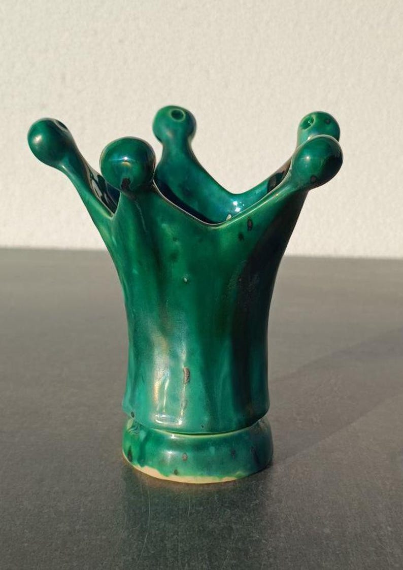 A Flower Pot in the Shape of a Crown - Etsy