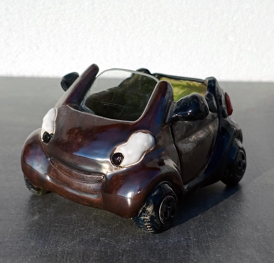 Miniature Smart Car Plant Pot: Novelty Handmade Planter - Etsy