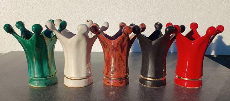 A Flower Pot in the Shape of a Crown - Etsy