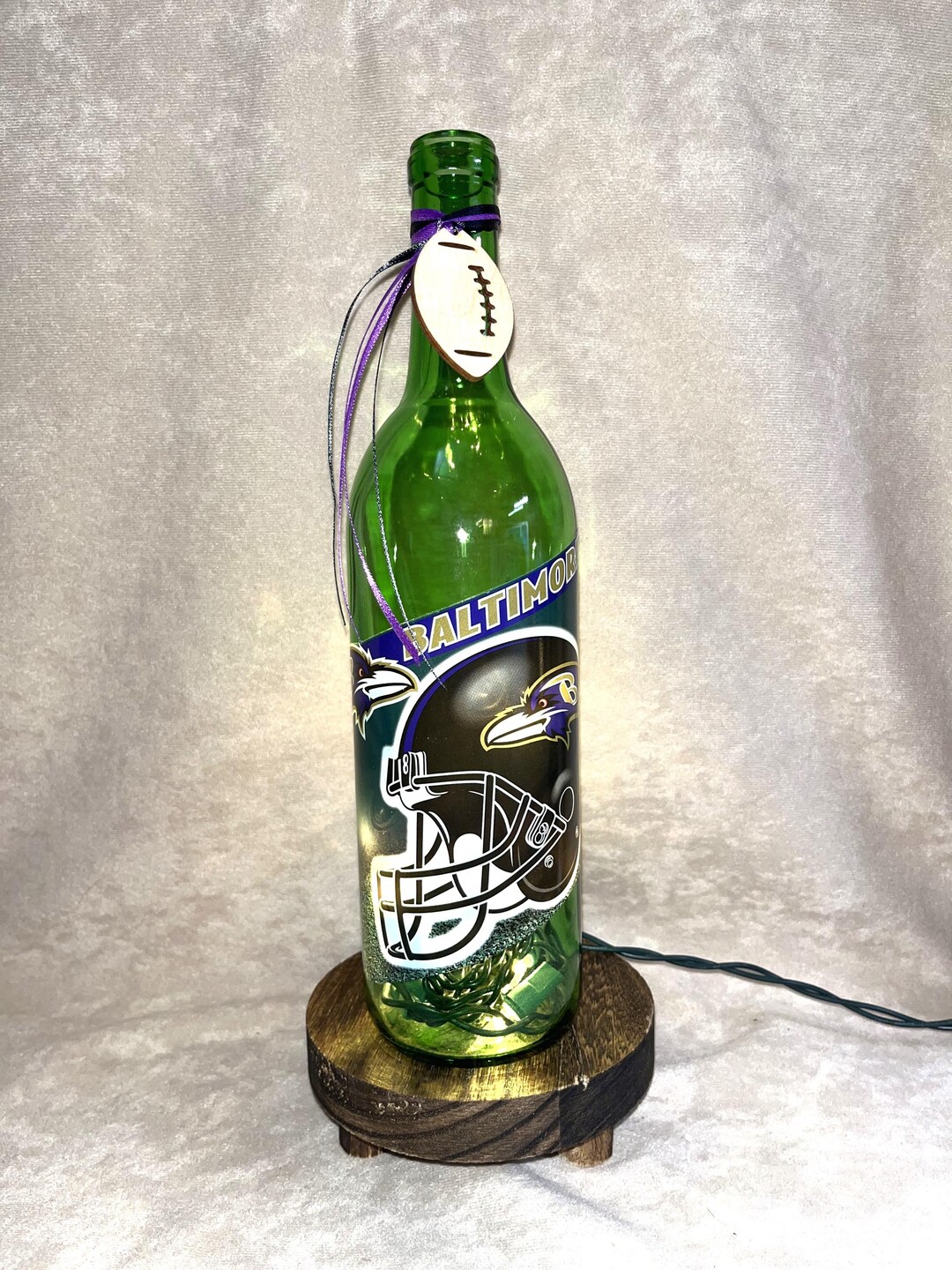 Baltimore Ravens Lighted Wine Bottle - Etsy