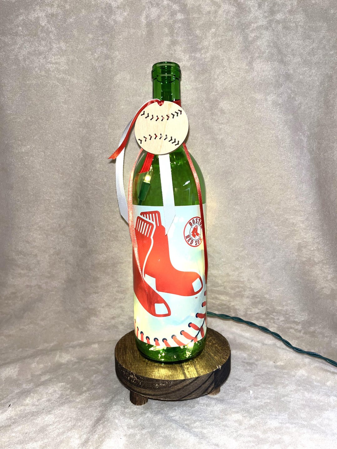 Boston Red Sox Lighted Wine Bottles - Etsy