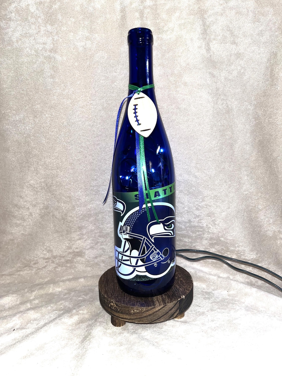Seattle Seahawks Lighted Wine Bottle - Etsy