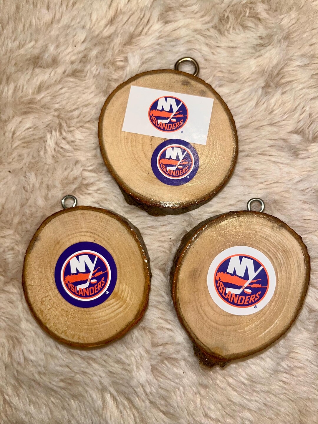 New York Islanders Christmas Ornaments - Set of 3 - Etsy