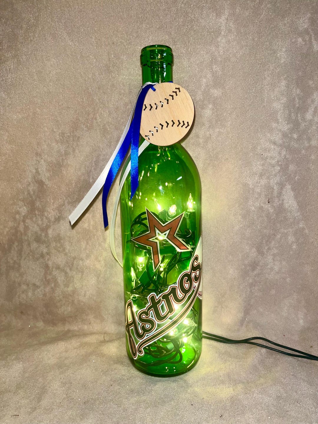 Houston Astros Lighted Wine Bottle - Etsy