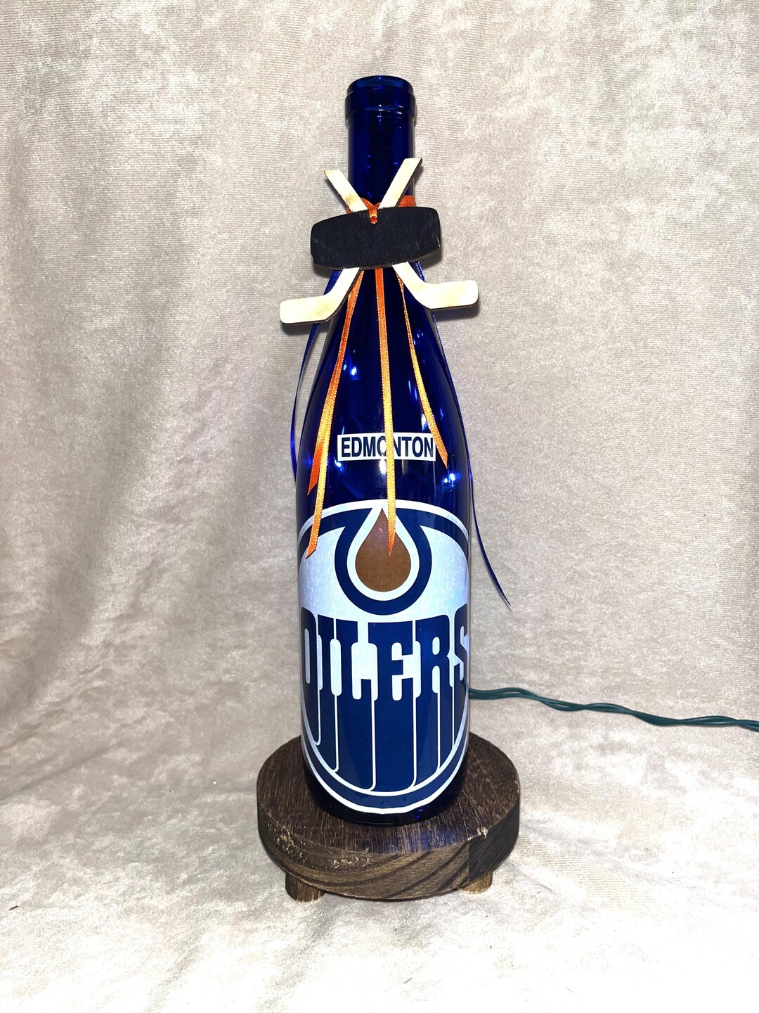 Edmonton Oilers Lighted Wine Bottle - Etsy