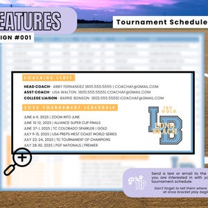 Custom Travel Ball Roster Canva Template Team Sports Student Athlete ...