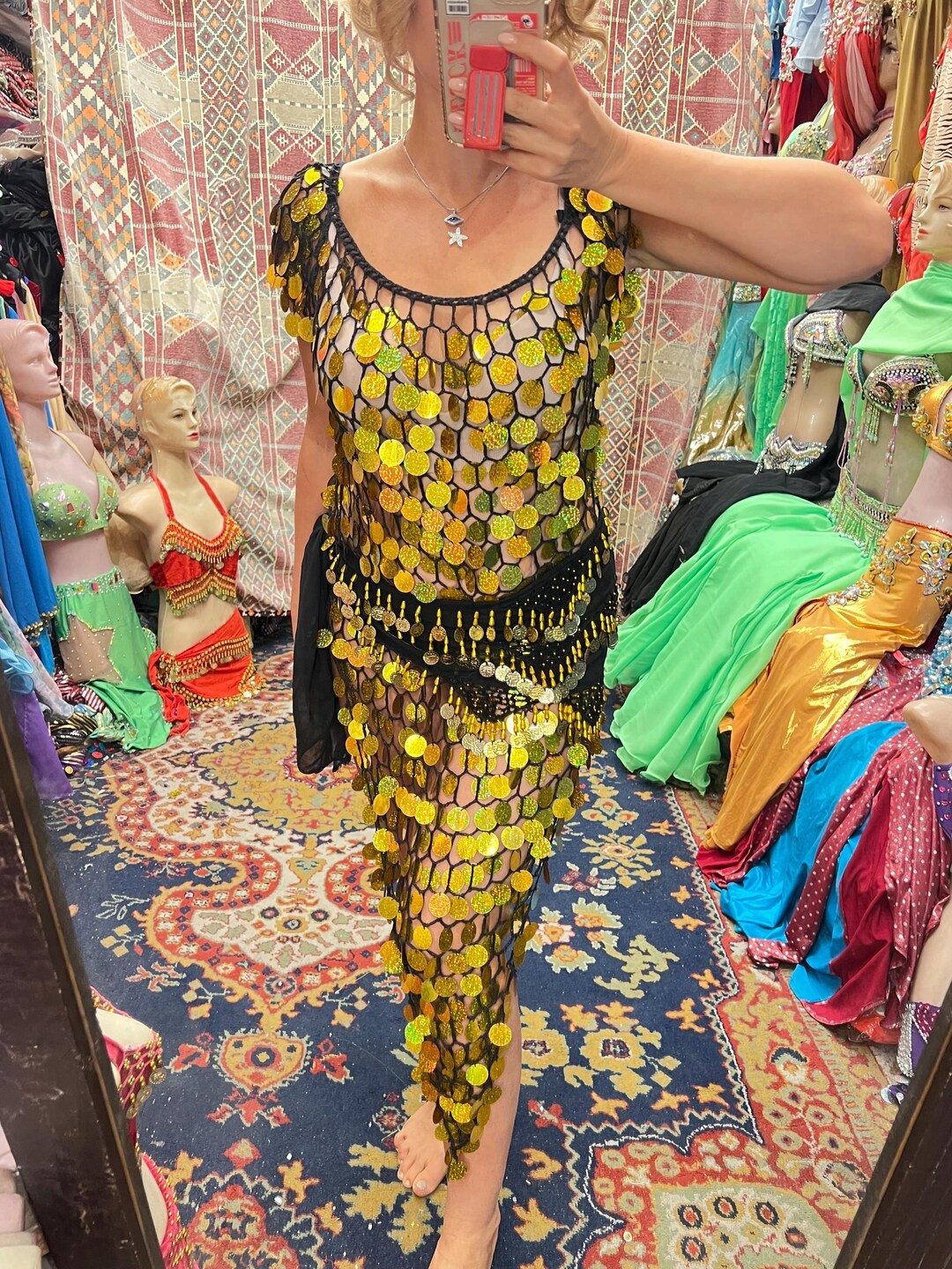 Bellydance Baladi Dress Set With Coins Belt ,dress for Saidi, Shaabi ...