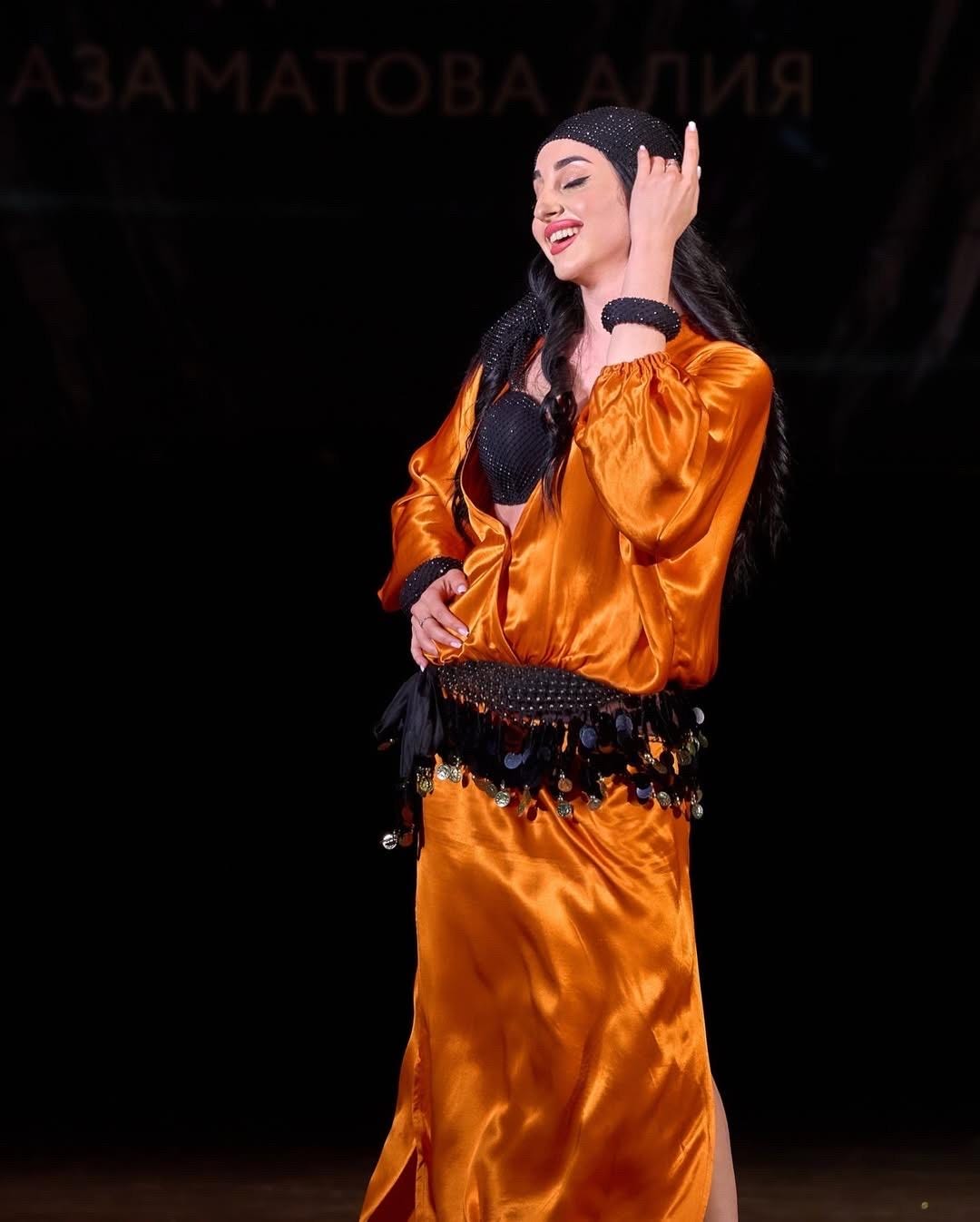 Made to Order Baladi Belly Dance Orange Dress,crystals Sparkling Dance ...