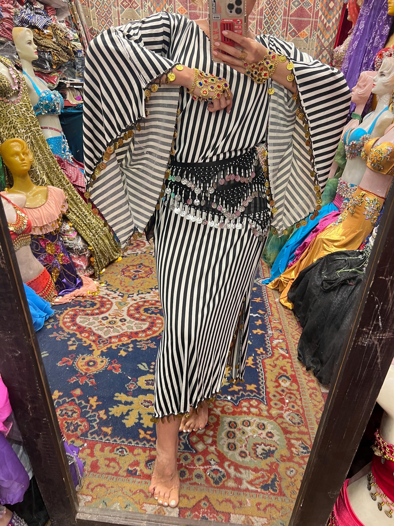 Bellydance Dress Set With Coins Belt , Dress for Saidi, Shaabi,baladi ...