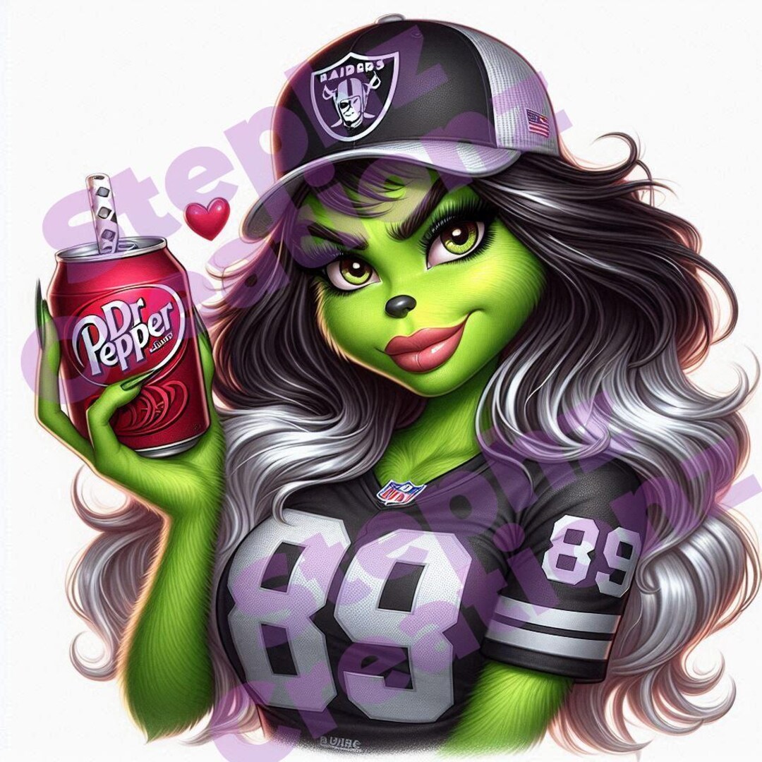 Dr Pepper Raiders Grinch Girl - Etsy